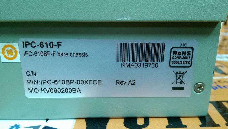 ADVANTECH IPC-610BP-F BARE CHASSIS IPC-610BP-00XFCE - PLC DCS SERVO Control MOTOR POWER SUPPLY ...